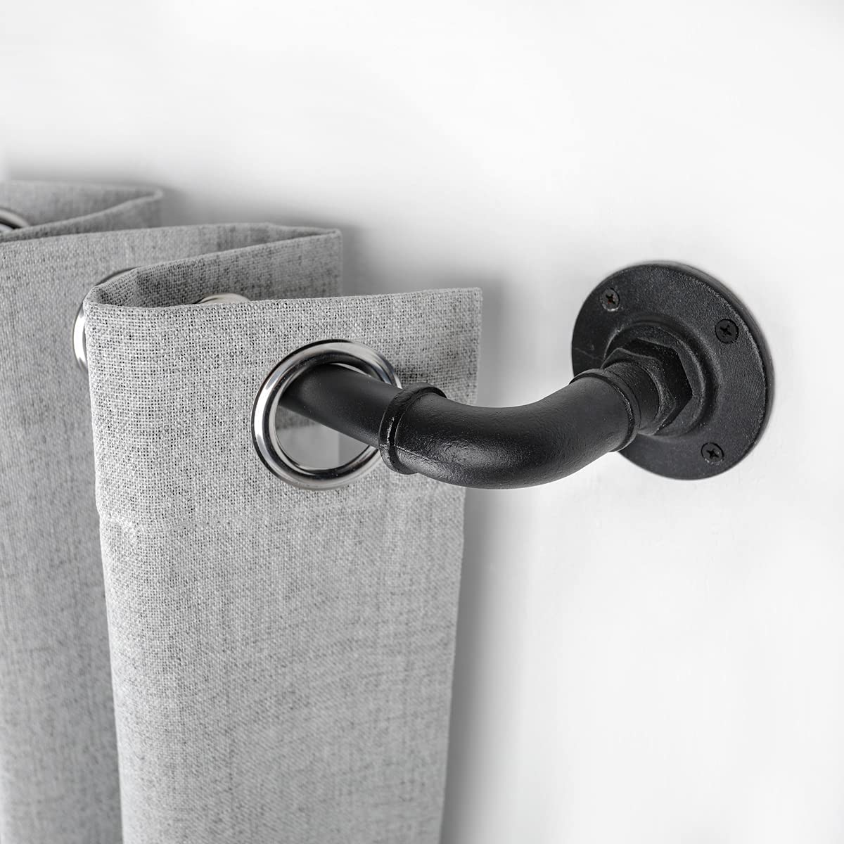 Industrial Pipe Window Curtain Rod, Curtain Rods, 1 Inch Industrial ...