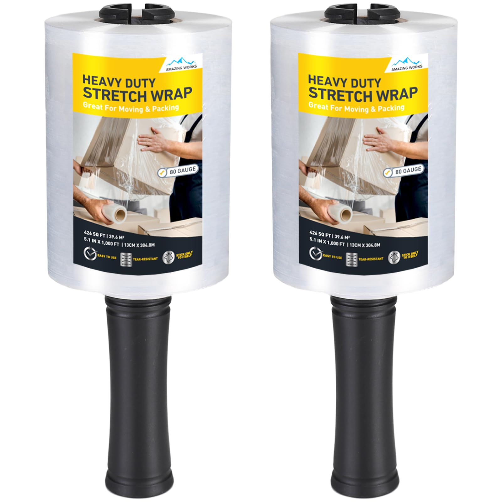 Amazon.com : Clear Plastic Wrap For Moving - Industrial Packing Wrap ...