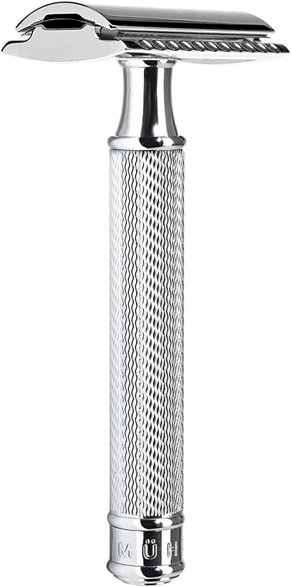 Amazon.com: Edwin Jagger Chrome Lined Double Edge Razor - Long Handle ...