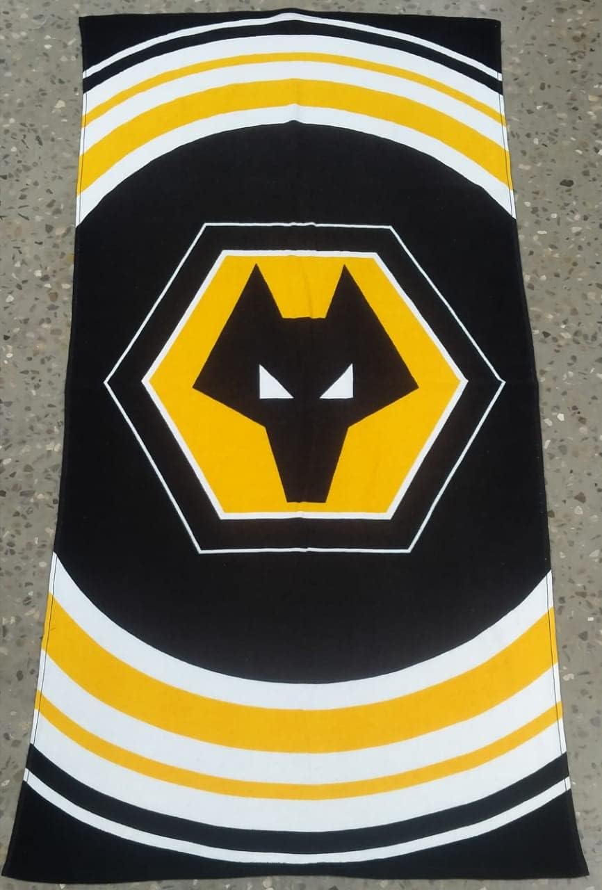 Wolves Football Club Official Beach Bath Towel - Wolverhampton ...