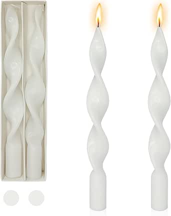 Amazon.com: Gedengni Taper Candles Twist Candlesticks,8 Inch Spiral ...