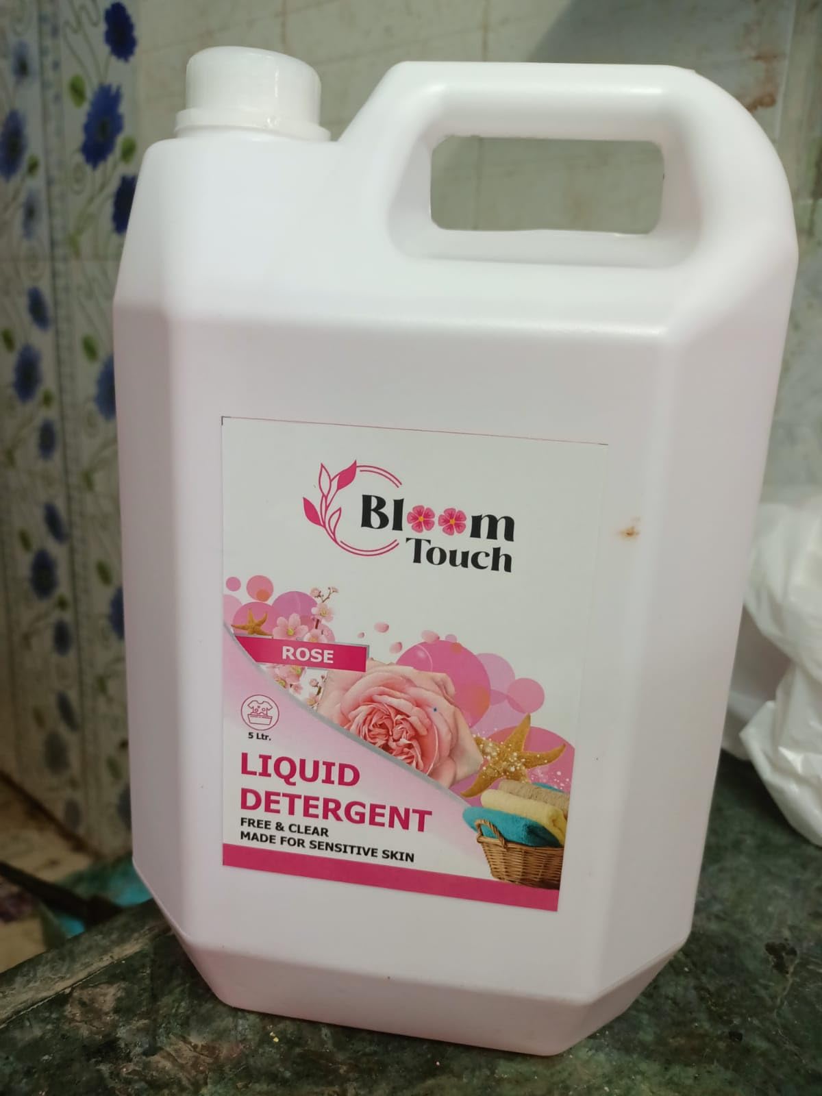 Bloom Touch Rose Liquid Detergent 5 Liter | Laundry Liquid For Fabric ...