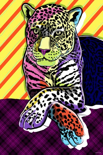 Maxwell Dickson CatColors-24x36"Cat Colors" Modern Canvas Wall Art ...