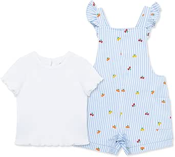 Amazon.com: Little Me Clothes for Baby Girls' Knit Short Jumper Sets ...