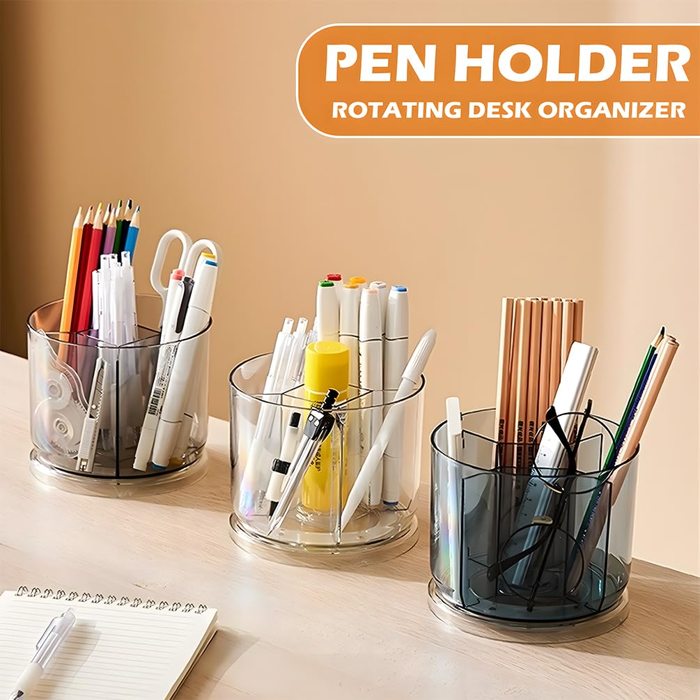 Snapklik.com : 360 Degree Rotating Desk Organizer, Dual-Purpose Pencil ...