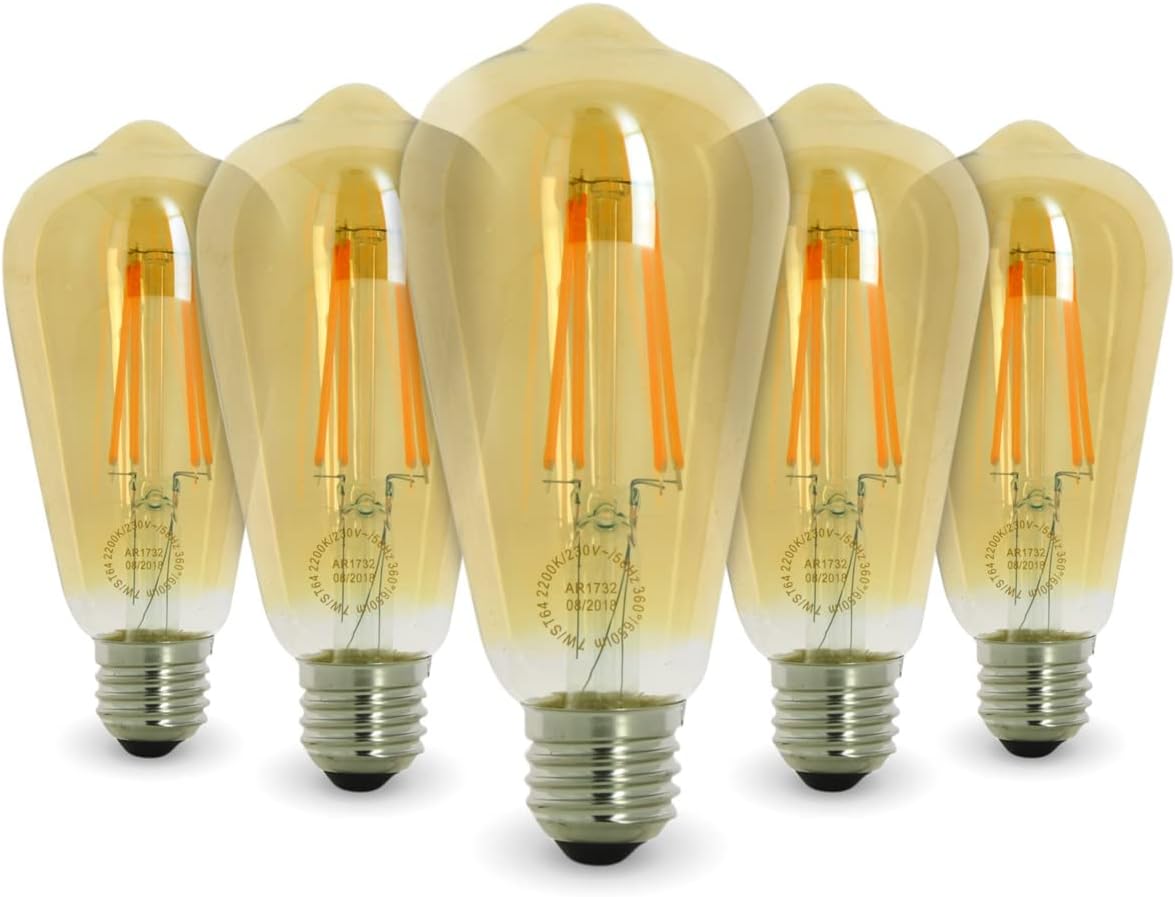 TECNOLUX EURO -LED Ampoules Filament Poire 4W E27 Hot 3000K 4 (Pack ...