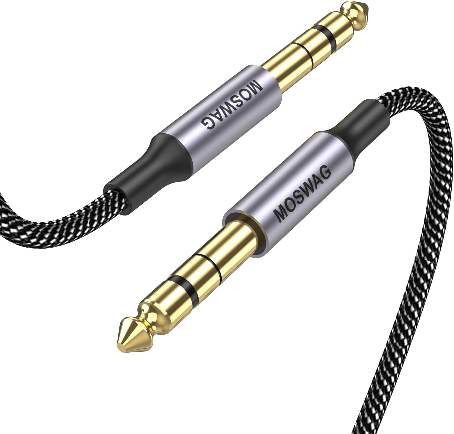 MOSWAG 1/4 Inch TRS Cable 6.6Ft/2M,1/4 Inch TRS Instrument Cable ...