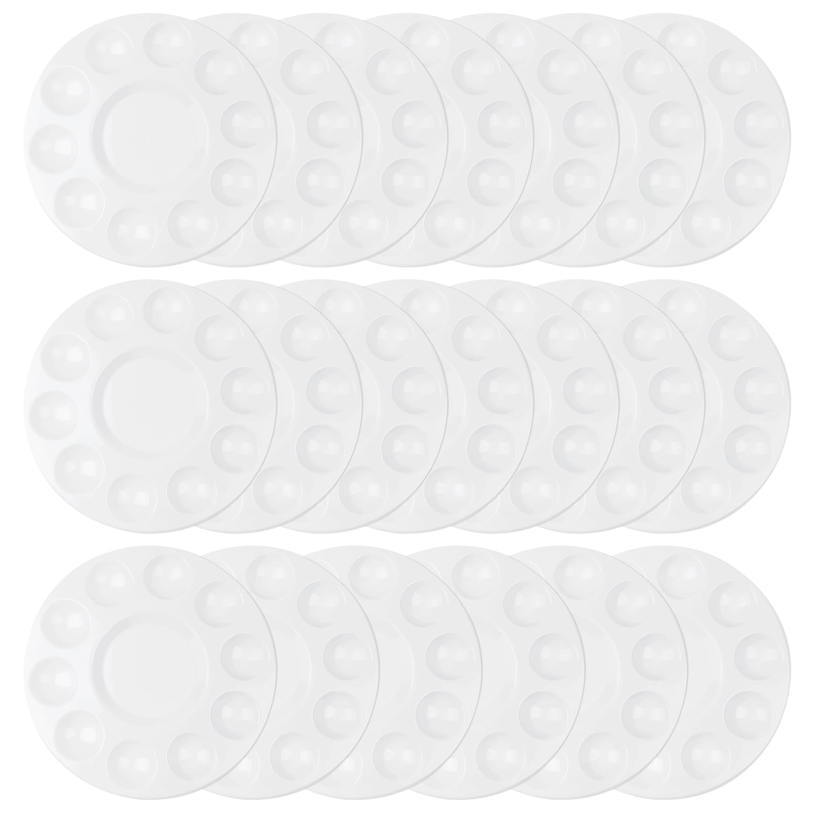 Amazon.com: 20 Pack Paint Tray Palettes for Kids, Plastic White ...