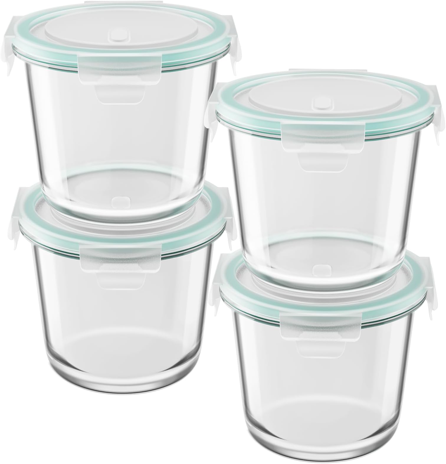 Amazon.com: Juego de 8 recipientes de vidrio para preparación de ...