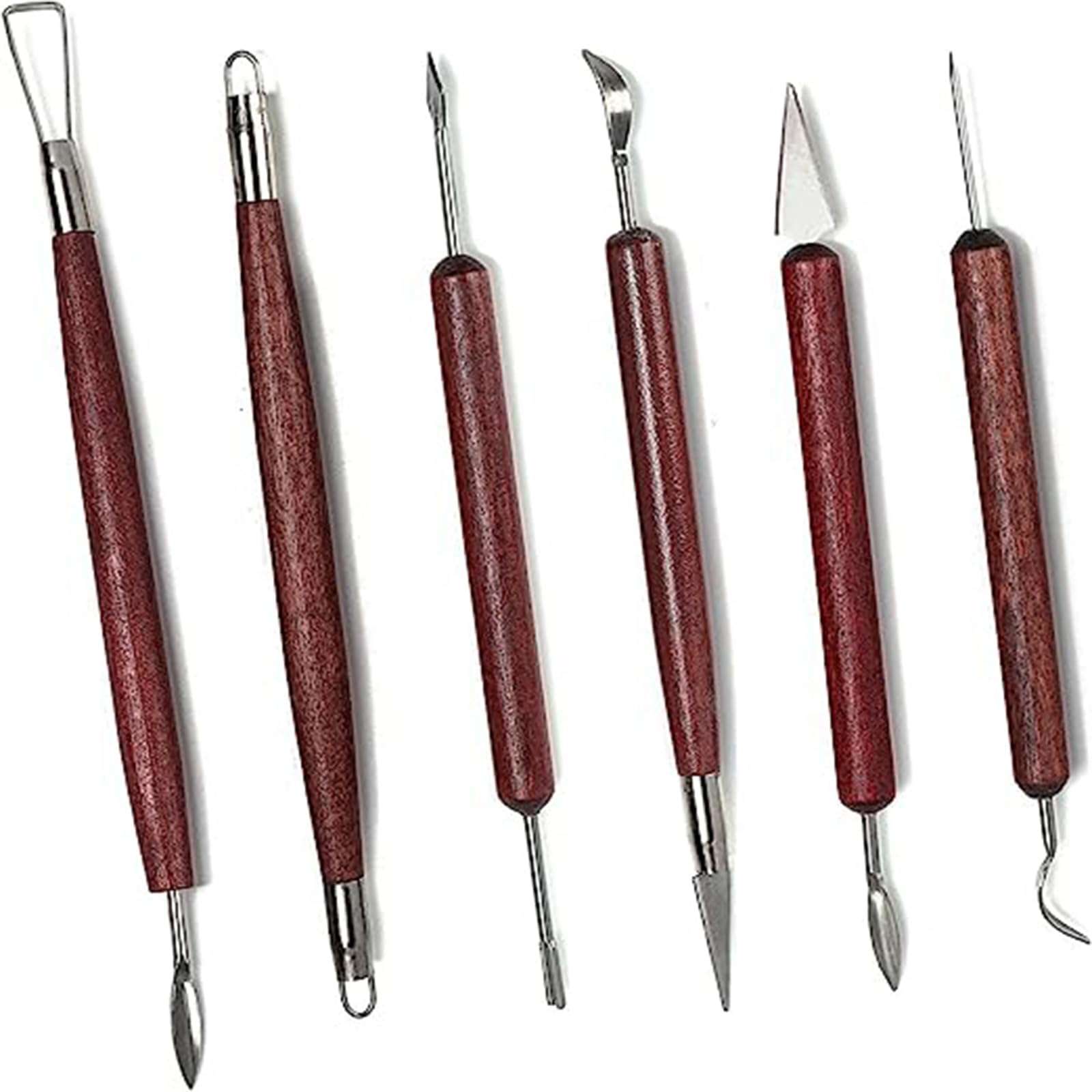 6pcs Polymer Clay Tools, Wax Carving Engraving Tools Pottery Air Dry ...