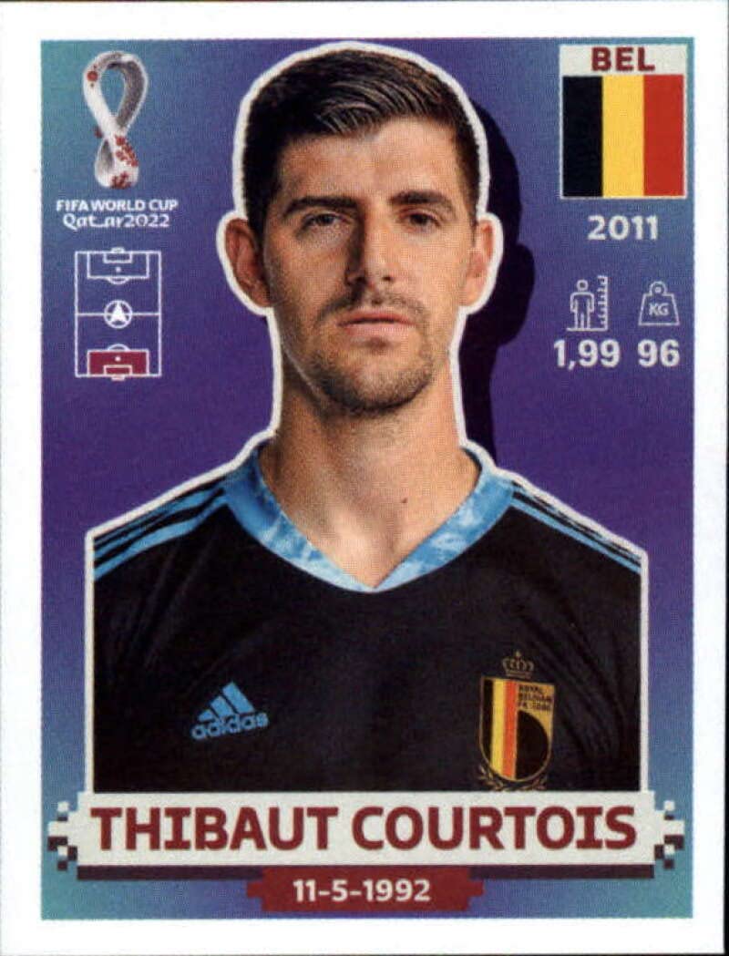 Buy 2022 Panini World Cup Qatar Sticker #BEL3 Thibaut Courtois Group F ...