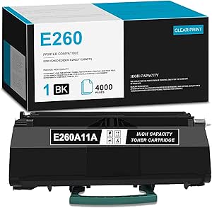 Amazon.com: EAXIUCE 1 Pack E260A11A High-Yield Black Toner E260 Toner Cartridge Compatible ...