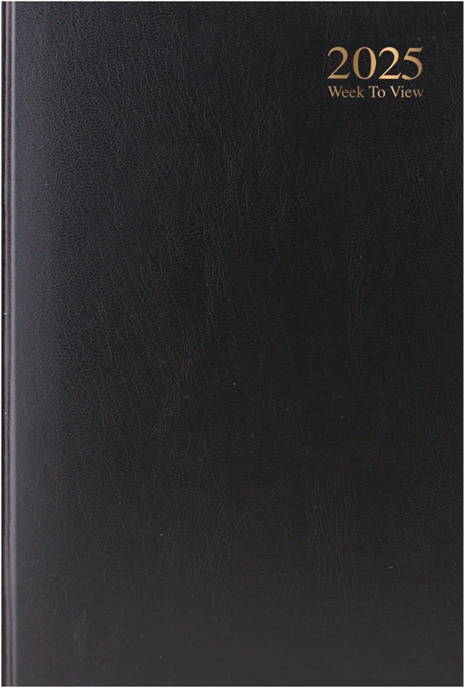 2025 A5 week to view page hardback diary (Black) : Amazon.co.uk ...