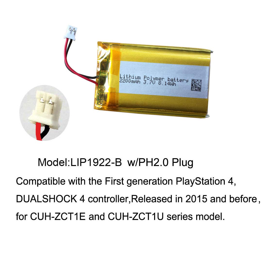 Buy Lip1922 2200mAh Battery For PS4 Controller Battery Replacement