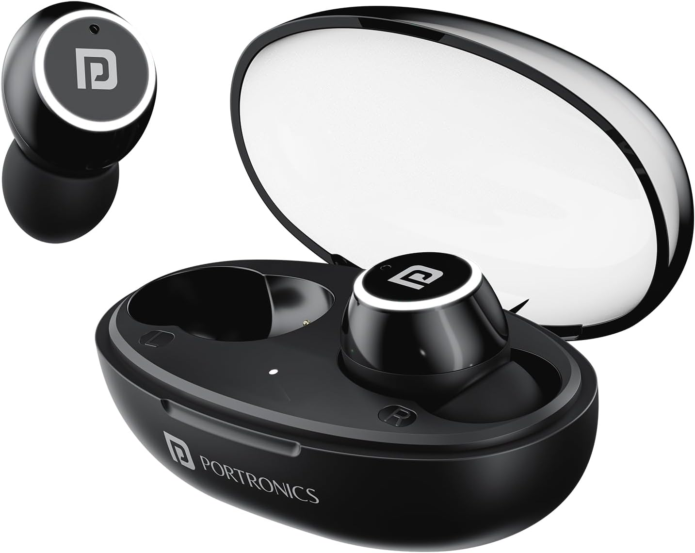 Portronics Harmonics Z10 in Ear Bluetooth Headphone with Mic, 35Hour ...