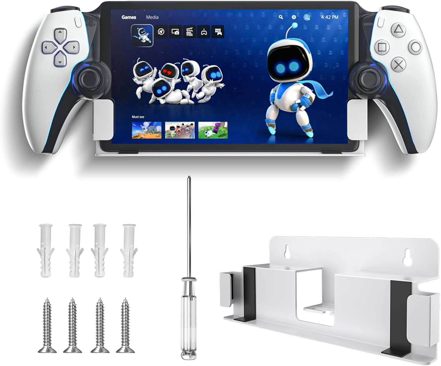 Amazon.com: WUXIDIXI PlayStation Portal Wall Mount, Wall Mounting Kit for Playstation Portal ...