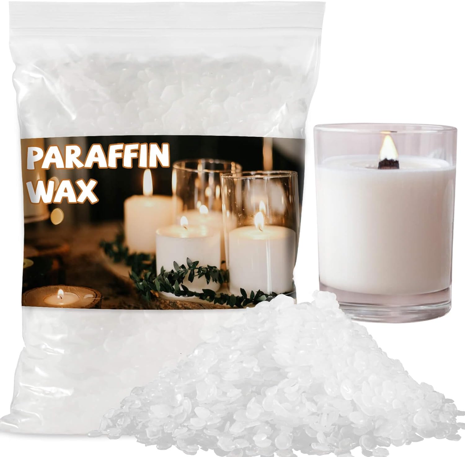 Amazon.com: Paraffin Wax for Candle-Making - 430G White Paraffin Wax Beads Pellets for DIY Craft ...