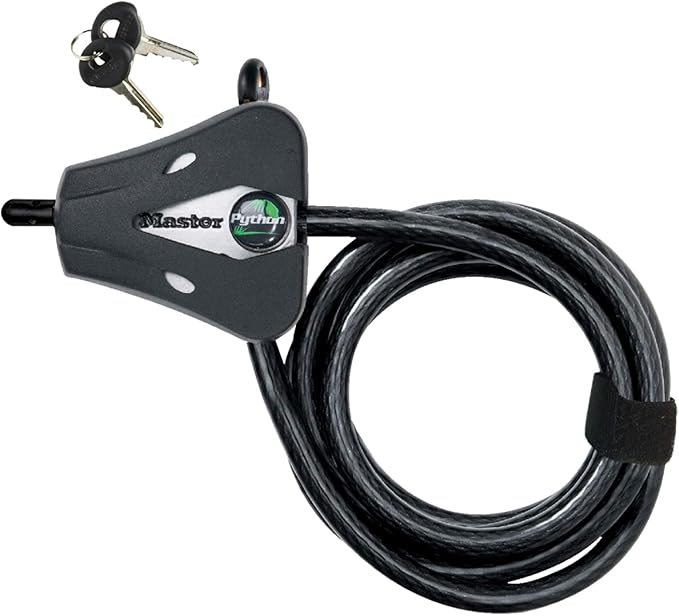 Master Lock 8418D Python Cable Lock with Key, 1 Pack , 6' x 5/16 ...