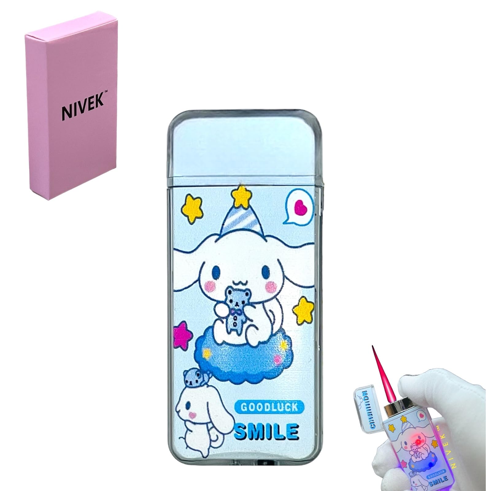 Amazon.com: NIVEK Light Up Glow in The Dark Lighter Kitty KT Japanese Character Kawaii Pink ...