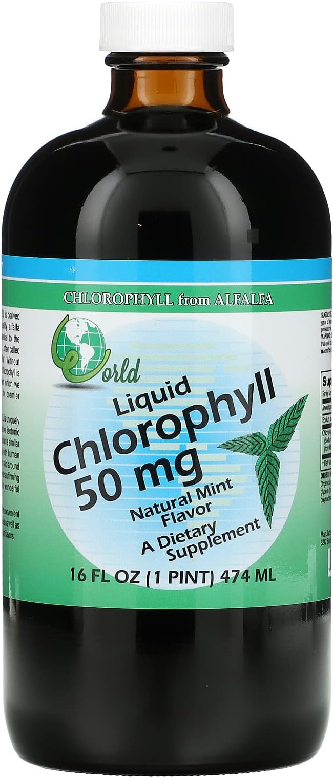Amazon.com: World Organics Chlorophyll, 100 mg, Liquid 8 FL Oz : Health ...