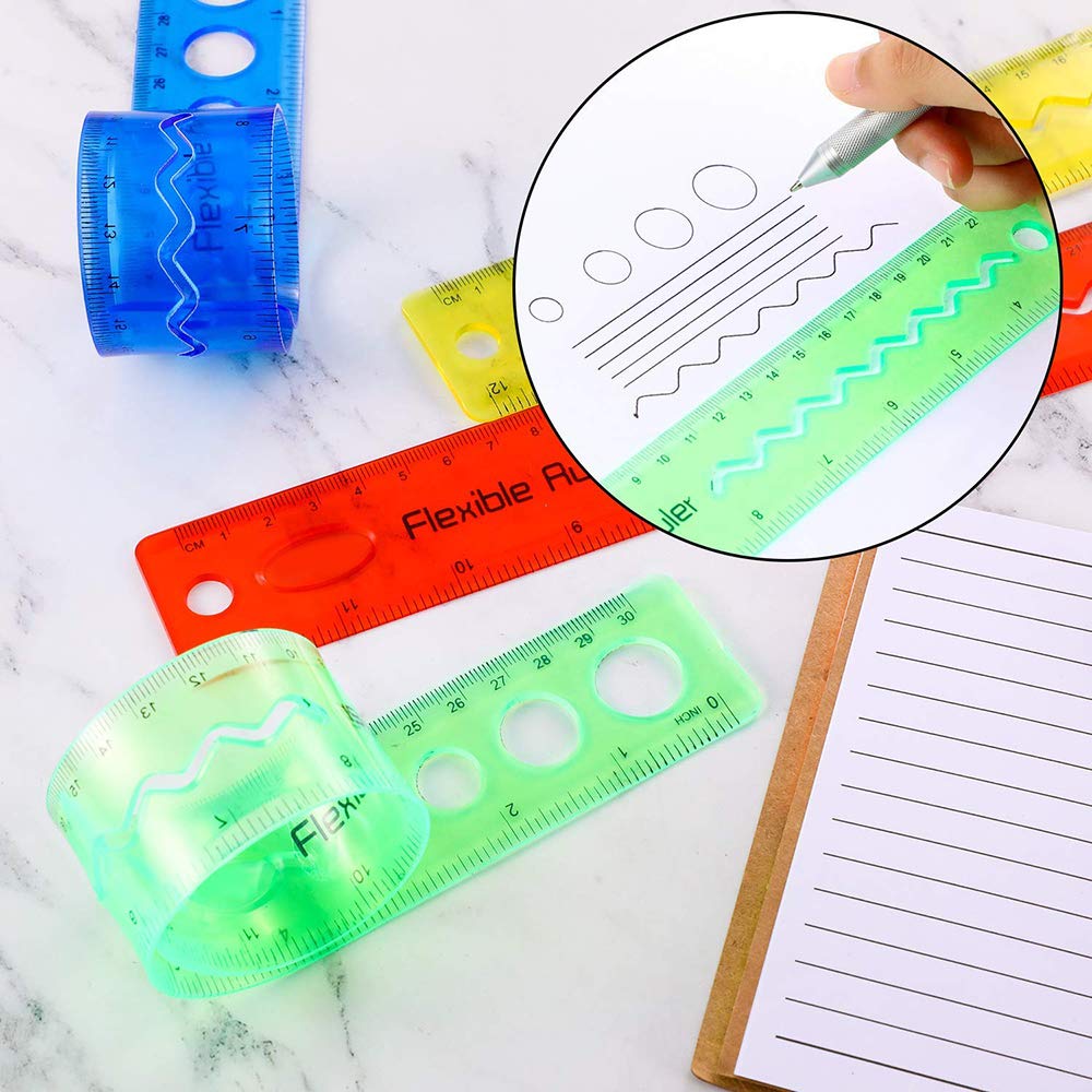 Buy 30cm/12inch Shatter Resistant Rulers Bendable Flexible Unbreakable ...