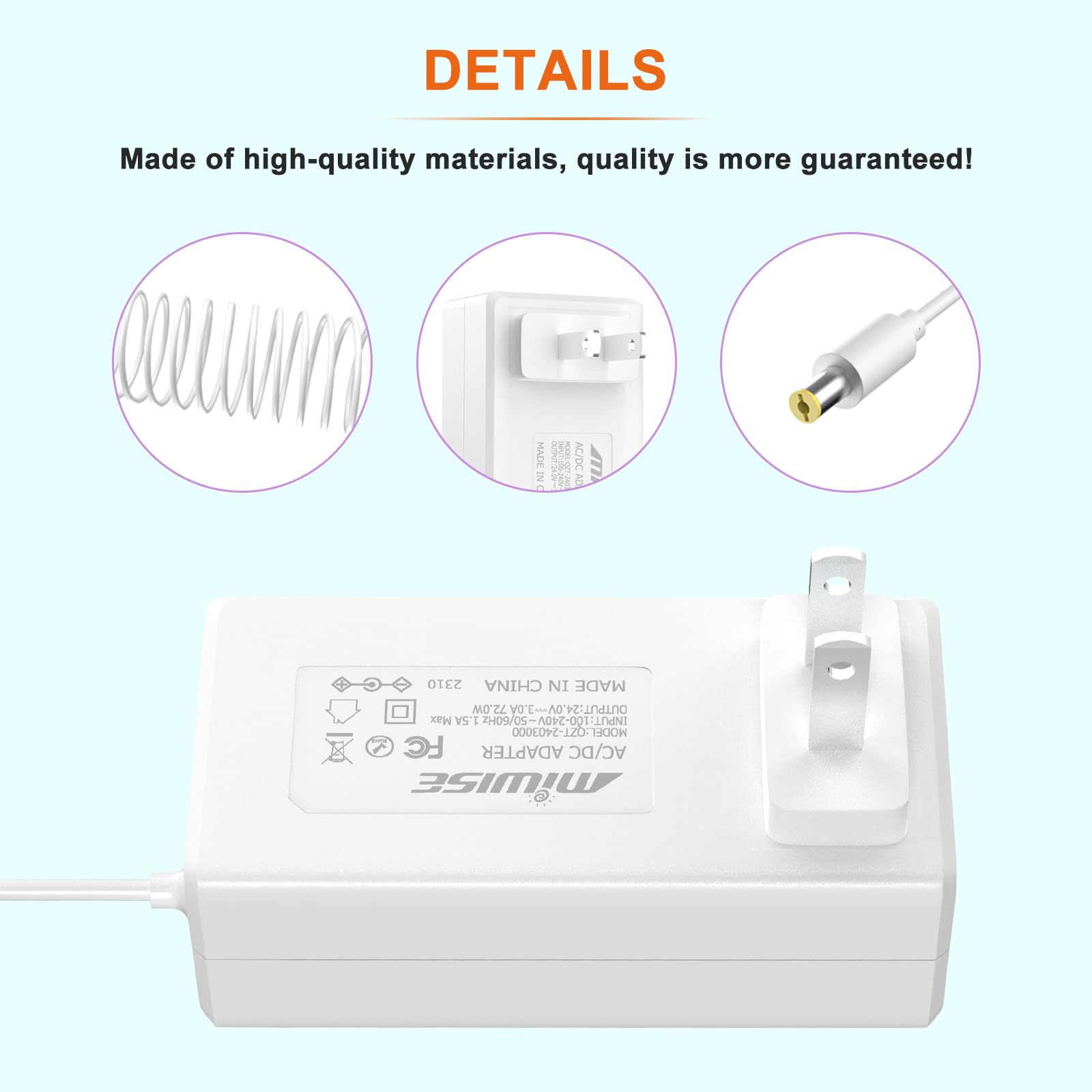 Snapklik.com : MIWISE Power Supply Adapter DC24 3A 72W AC To DC ...