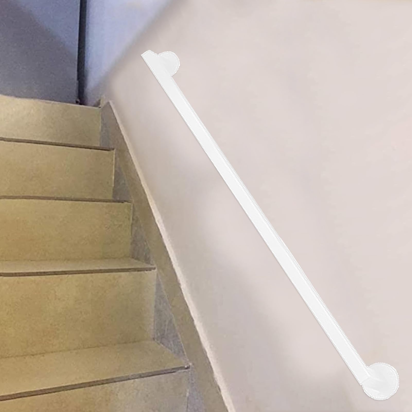 Amazon.com: White Stair Hand Rail Kit - Modern Staircase Banister ...