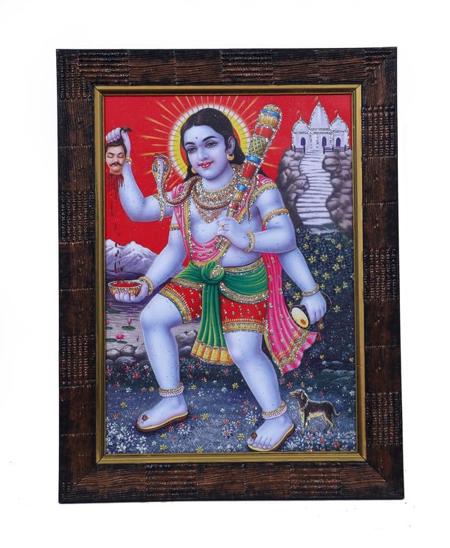 Subhash Pushtak Shri Kaal Bhairav ji Hindu God Wooden Photo Frame ...