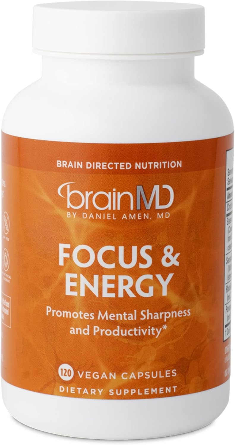 Amazon.com: BRAINMD Dr Amen Focus & Energy - 120 Capsules - Mental ...