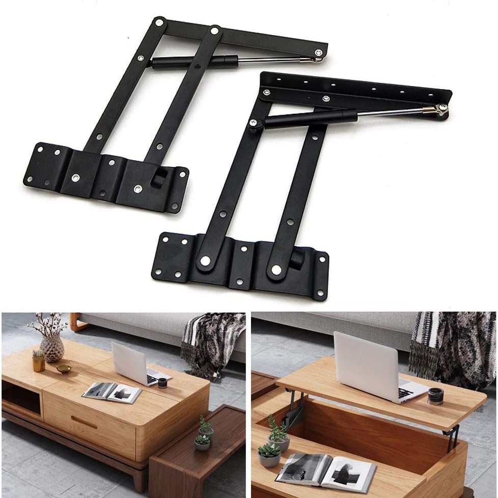 1 Pair 50kg/100LB Coffee Table Spring Hinge, Folding Coffee Table Desk ...