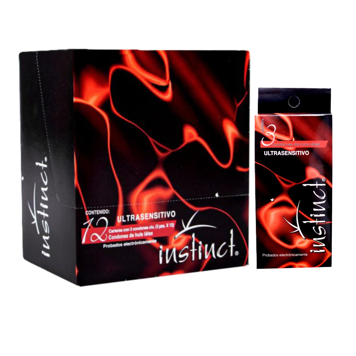 Condones Masculinos de Hule latex Instinct Ultrasensitivo 12 Carteras ...