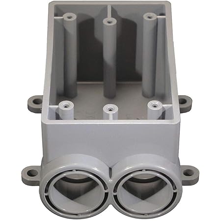 Cantex Weatherproof Electrical Box, 1-Gang, 2-Inlet, PVC - 5133542 ...