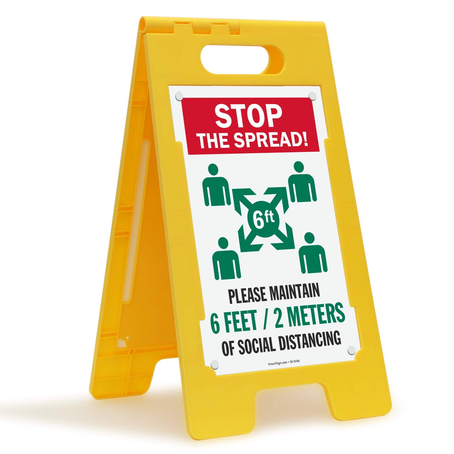 Buy SmartSign 25 x 12 inch “Stop The Spread - Please Maintain 6 Feet/2 ...