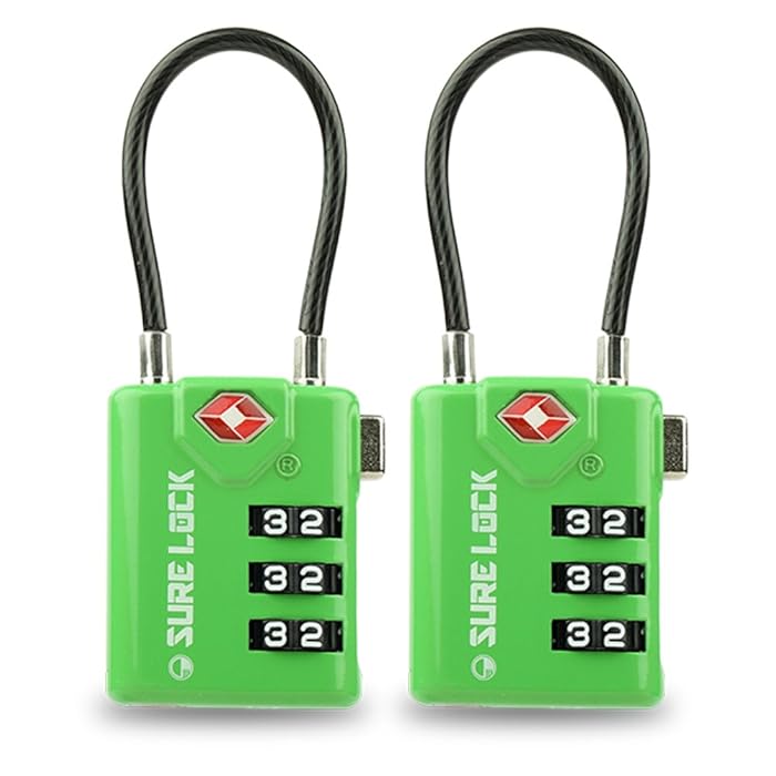 Buy SURE LOCK TSA Compatible Travel Luggage Locks, Inspection Indicator ...