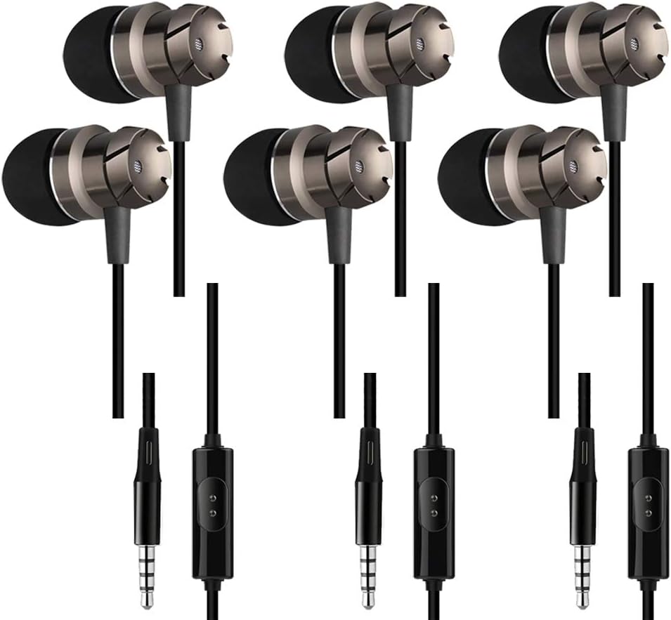 Amazon.com: MUNSKT 4 Pairs Headphone Heavy Bass Stereo Earphones ...