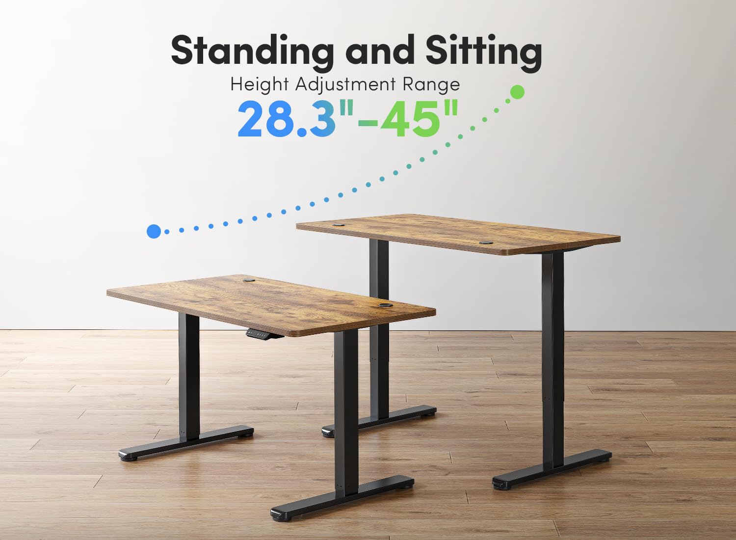 FEZIBO Height Adjustable Electric Standing Desk, 40 x 24 Inches Stand ...