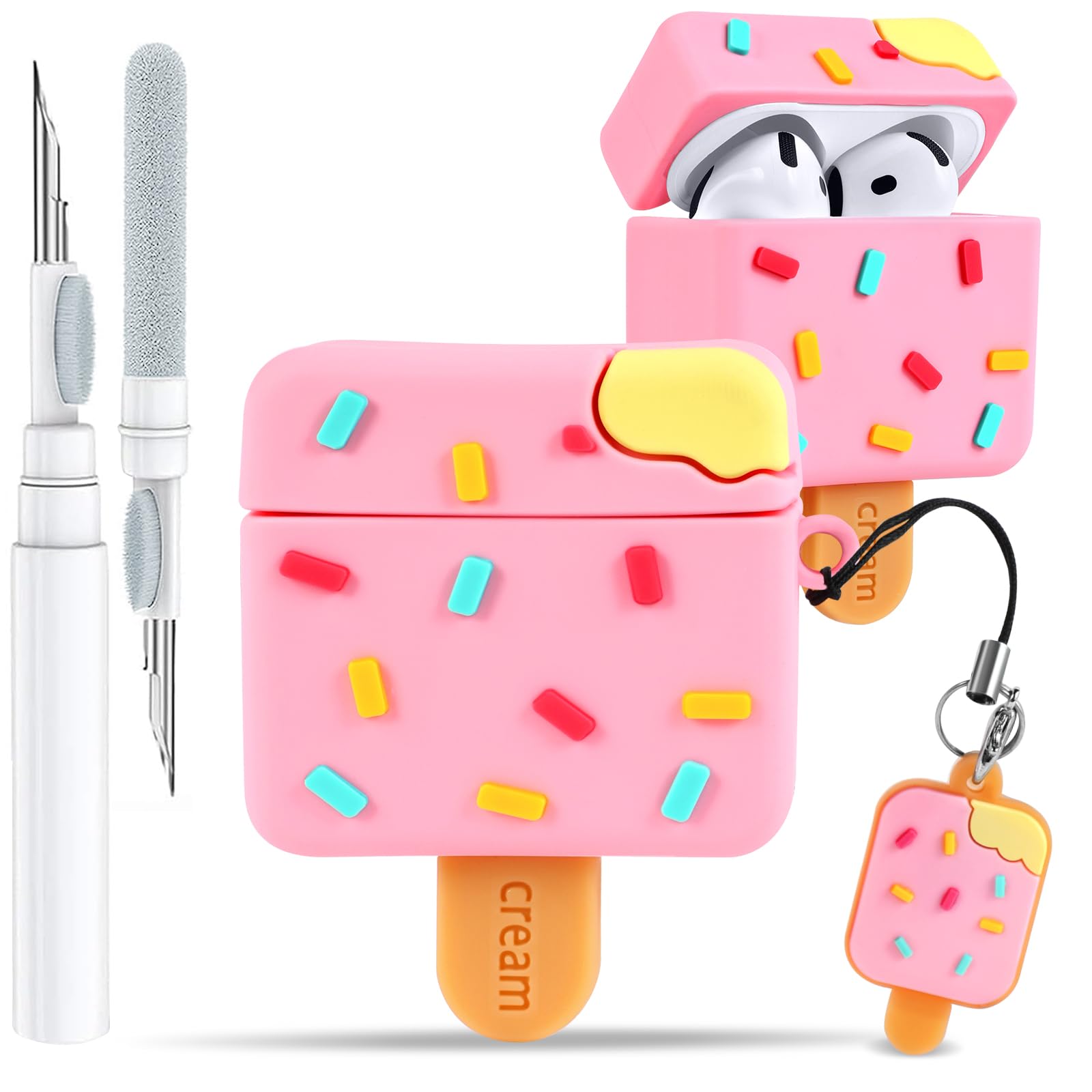Amazon.com: Boaretiu for Airpods 4th Case - with Keychain and Cleaner ...