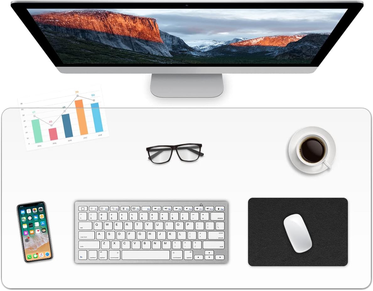 Amazon.com : Provalley 24 x 36 Inches Clear Desk Pad Blotter Plastic ...