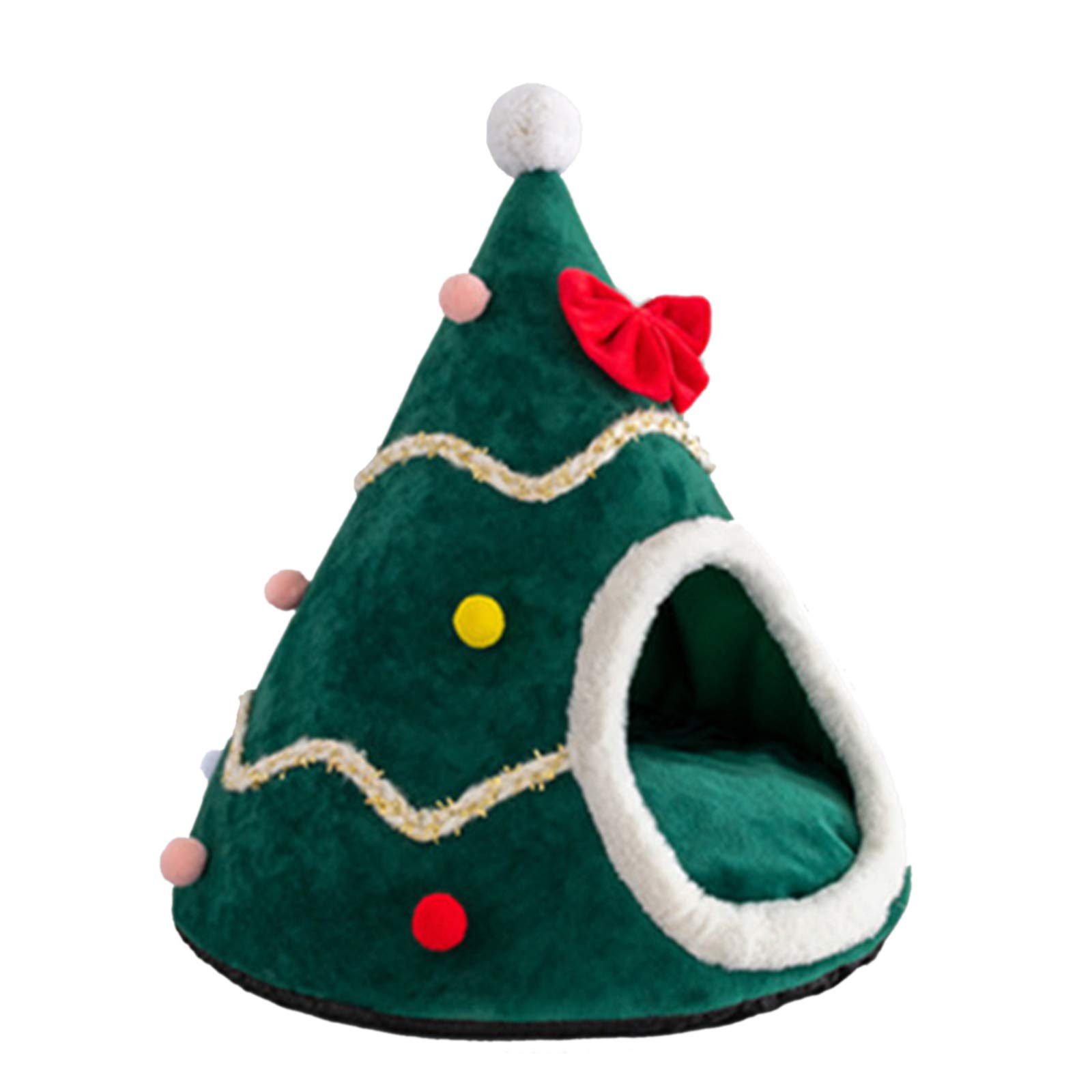 Amazon.com : Christmas Tree Cat House Cave Cat Sleeping Bed for Small ...