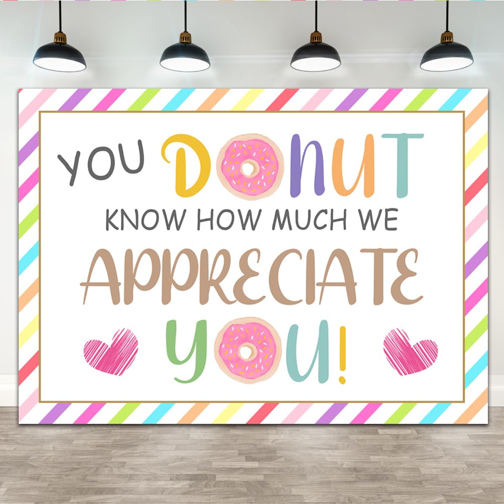 Amazon.com : Lofaris 7x5ft Thank You Backdrop Doughnut You Donut Know ...