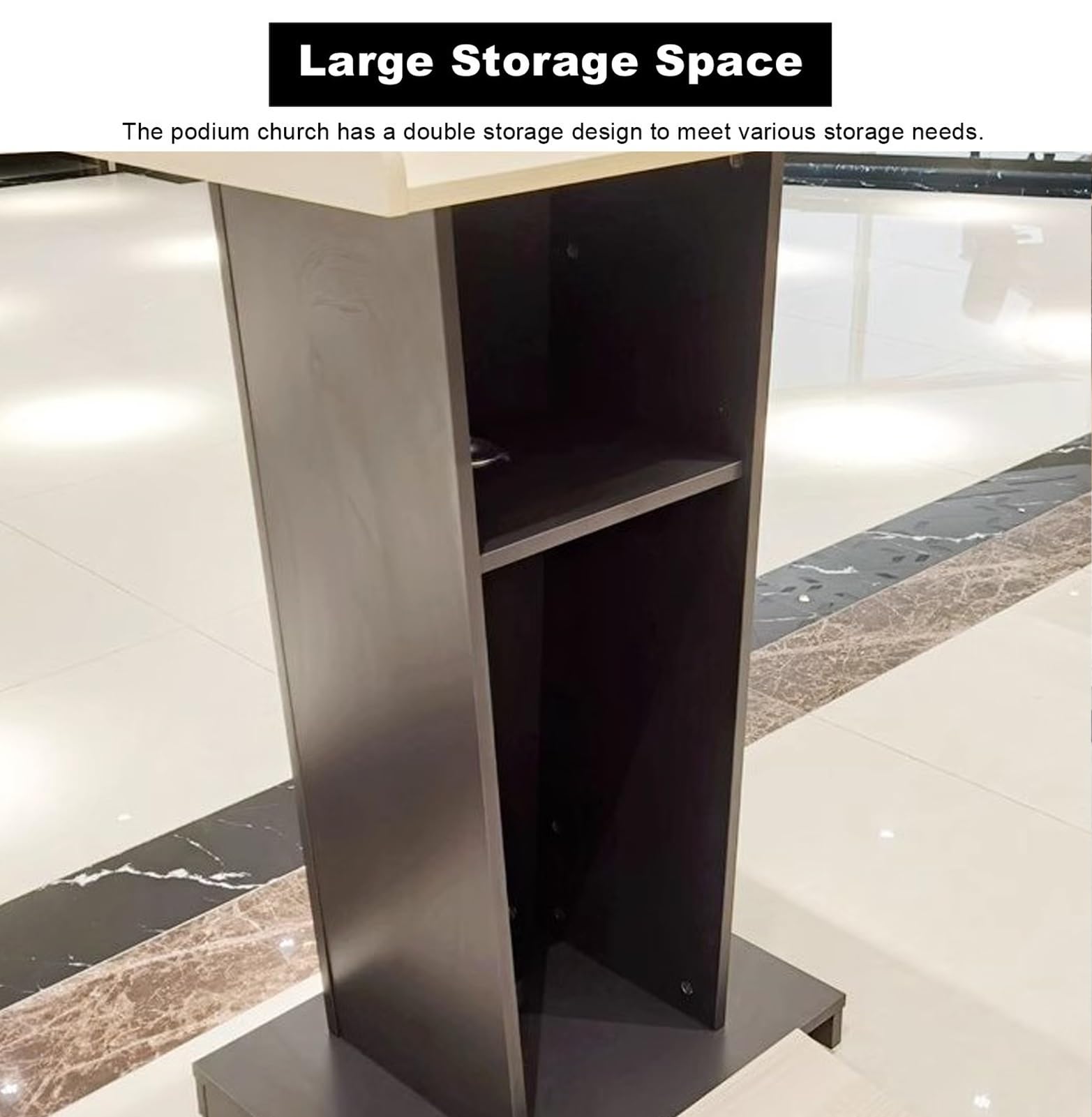 Podium Stand Tangkula Rolling Lectern Podium - Mobile Standing Desk ...