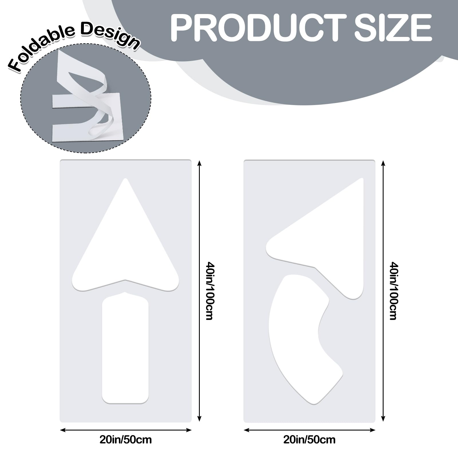 Snapklik.com : Feifeiya 2 Pcs Pavement Stencils Set Straight And Turn ...