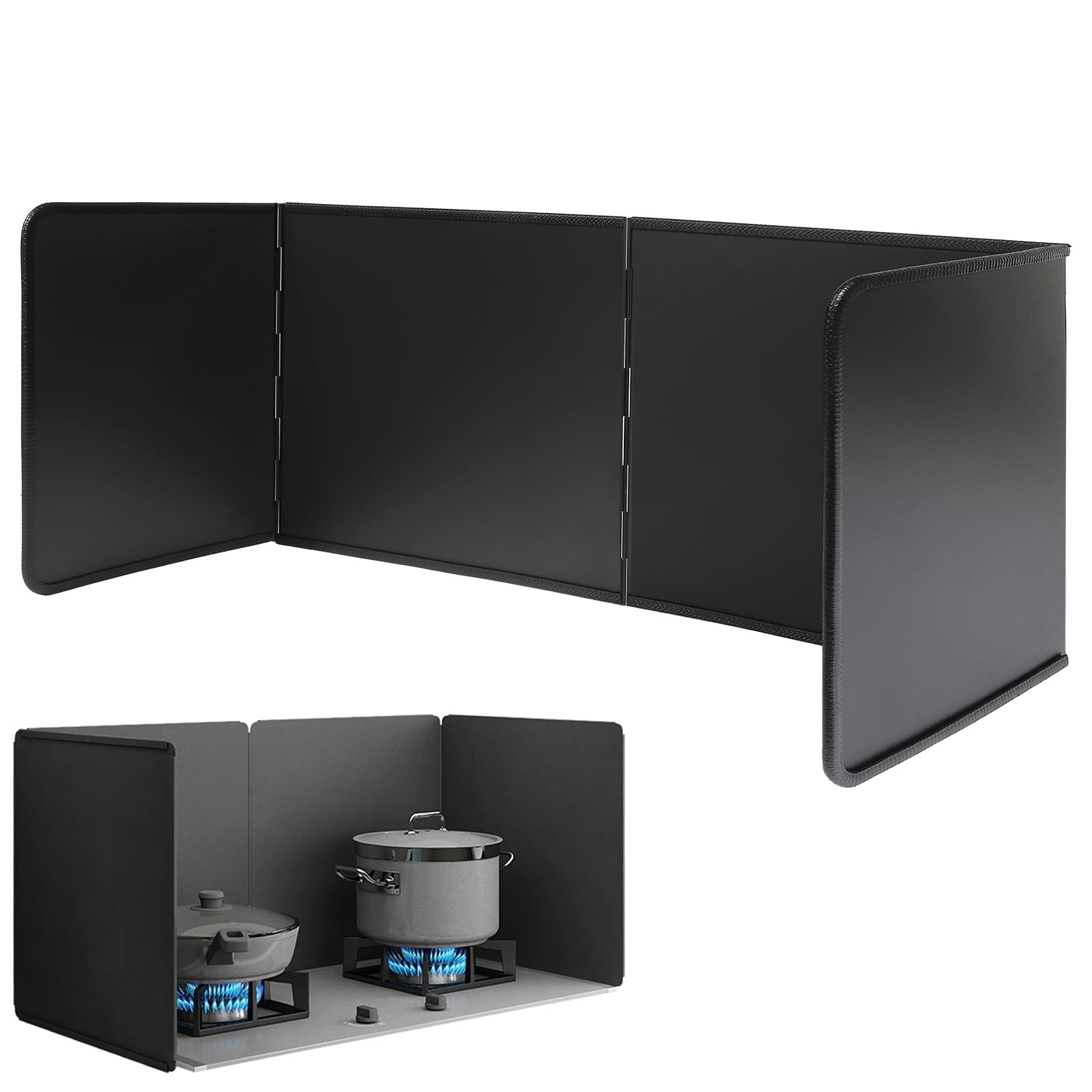 Amazon.com: 30cm Foldable Stove Splatter Guard Grease Shield Nonstick ...