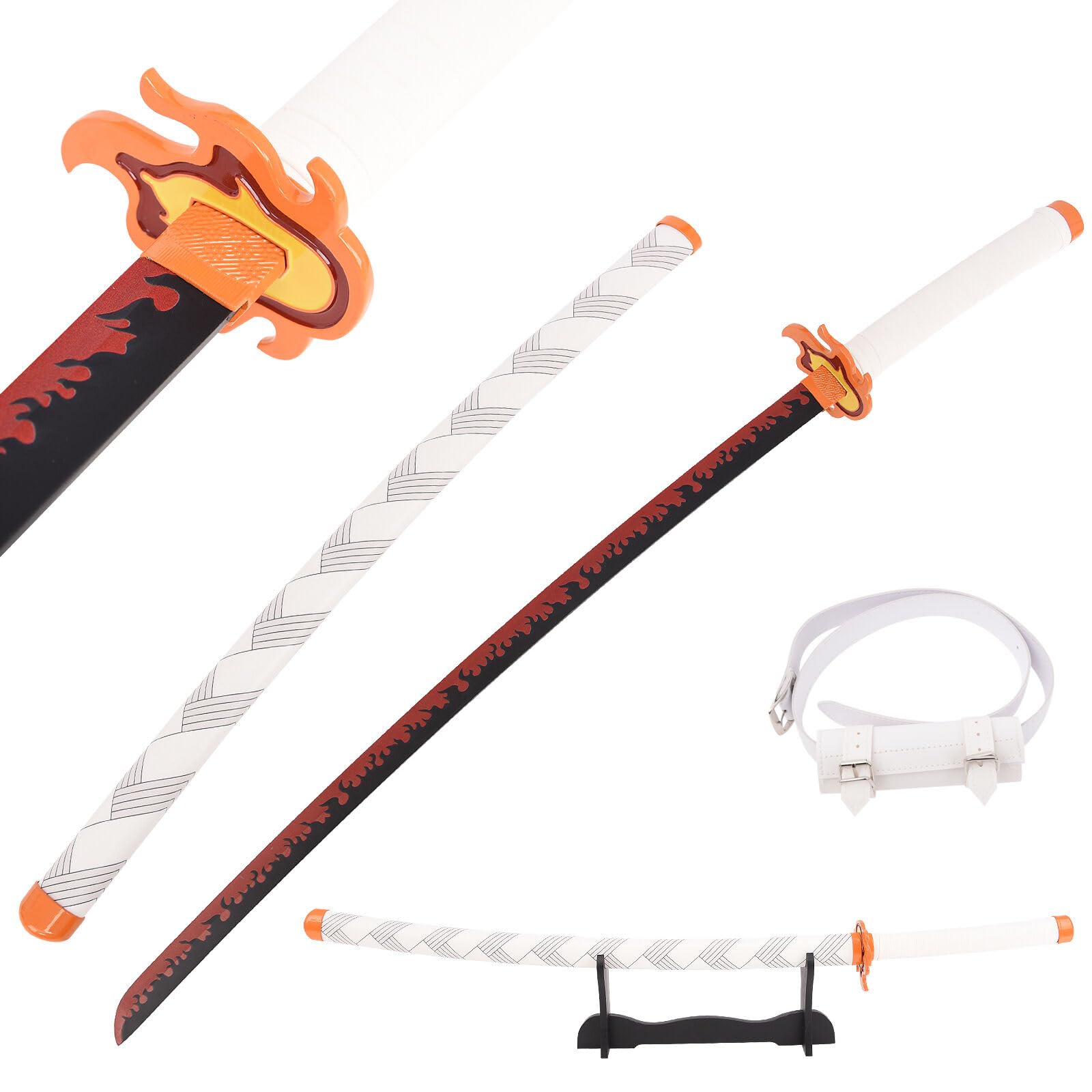 Amazon.com : Jiuyu Rengoku Sword Real Metal, 40inch Katana,Anime Role ...