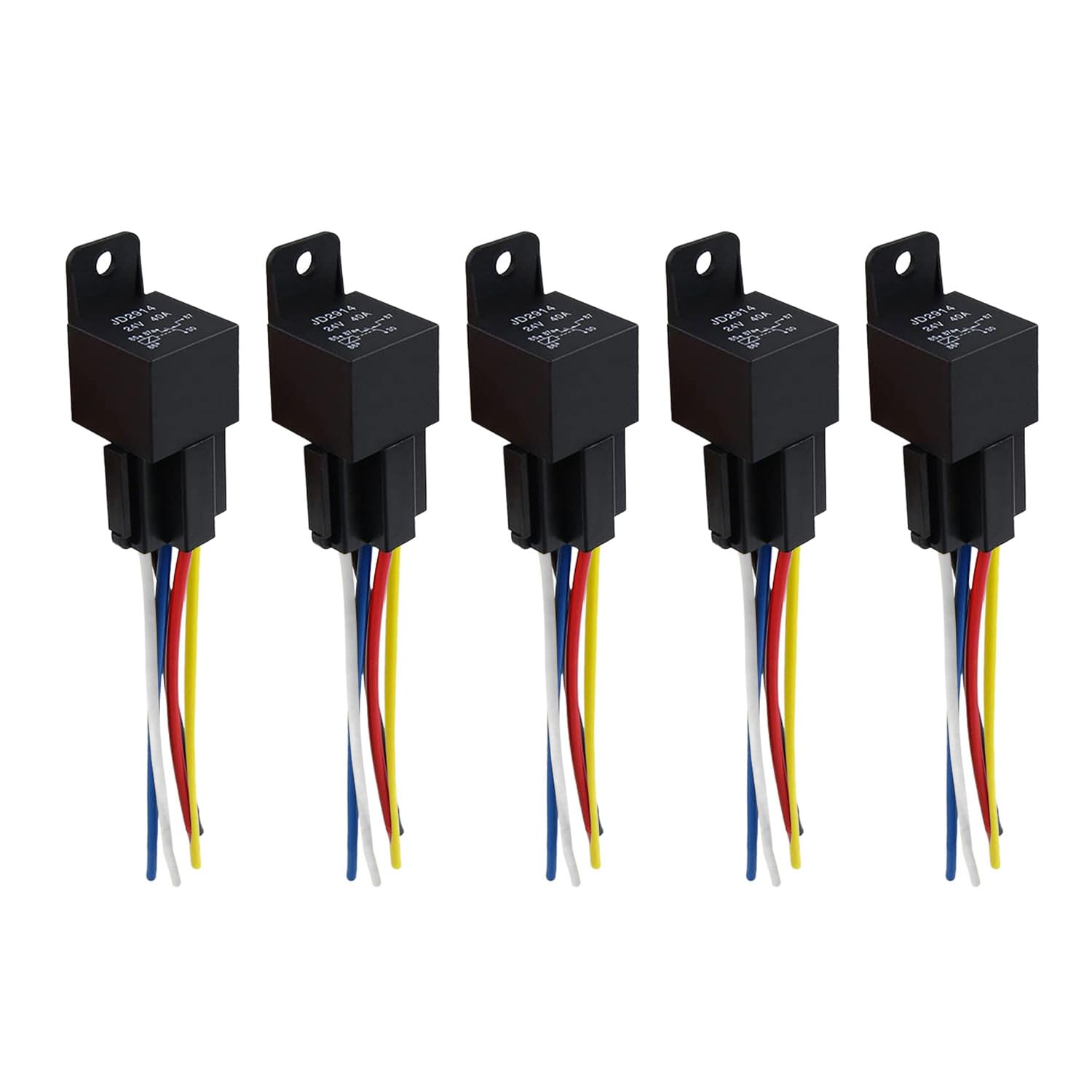 Amazon.com: Noikil 40/30AMP 24V DC 5 Pin Relay Harness Plug Socket Kit ...