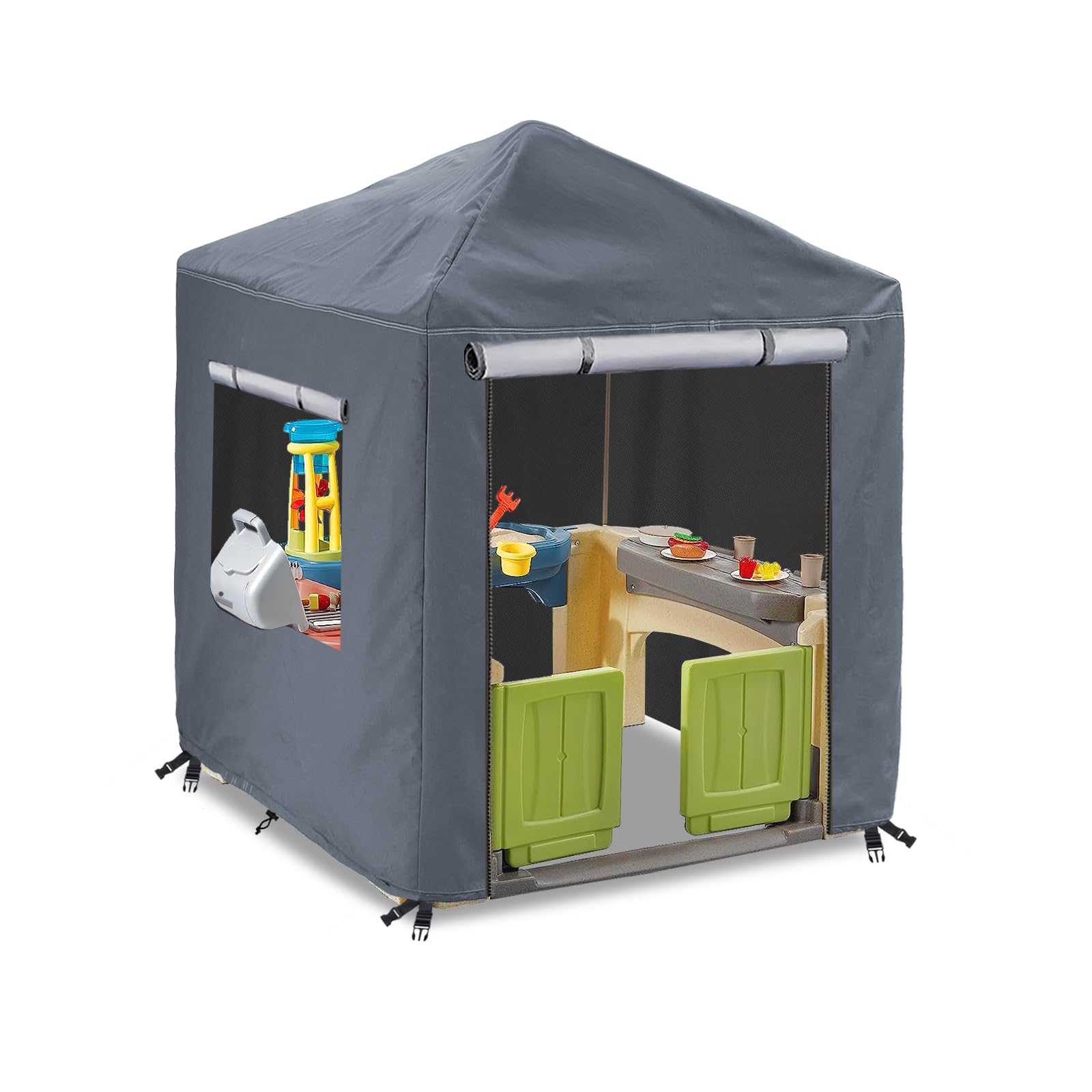 Amazon.com: Hadisi Outdoor Kids Playhouse Cover,Waterproof Cover ...