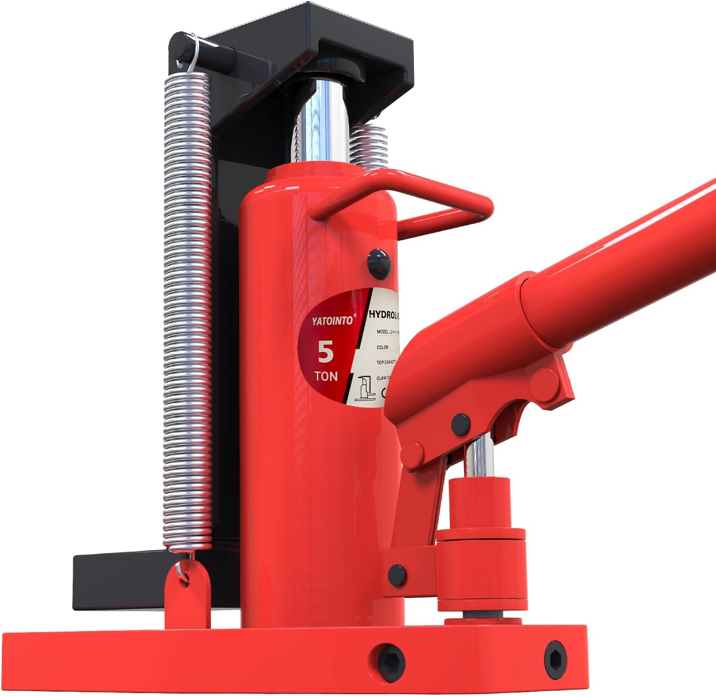 YATOINTO 2.5 Ton/5 Ton Toe Jack | 2-in-1 Hydraulic Bottle Jack with ...