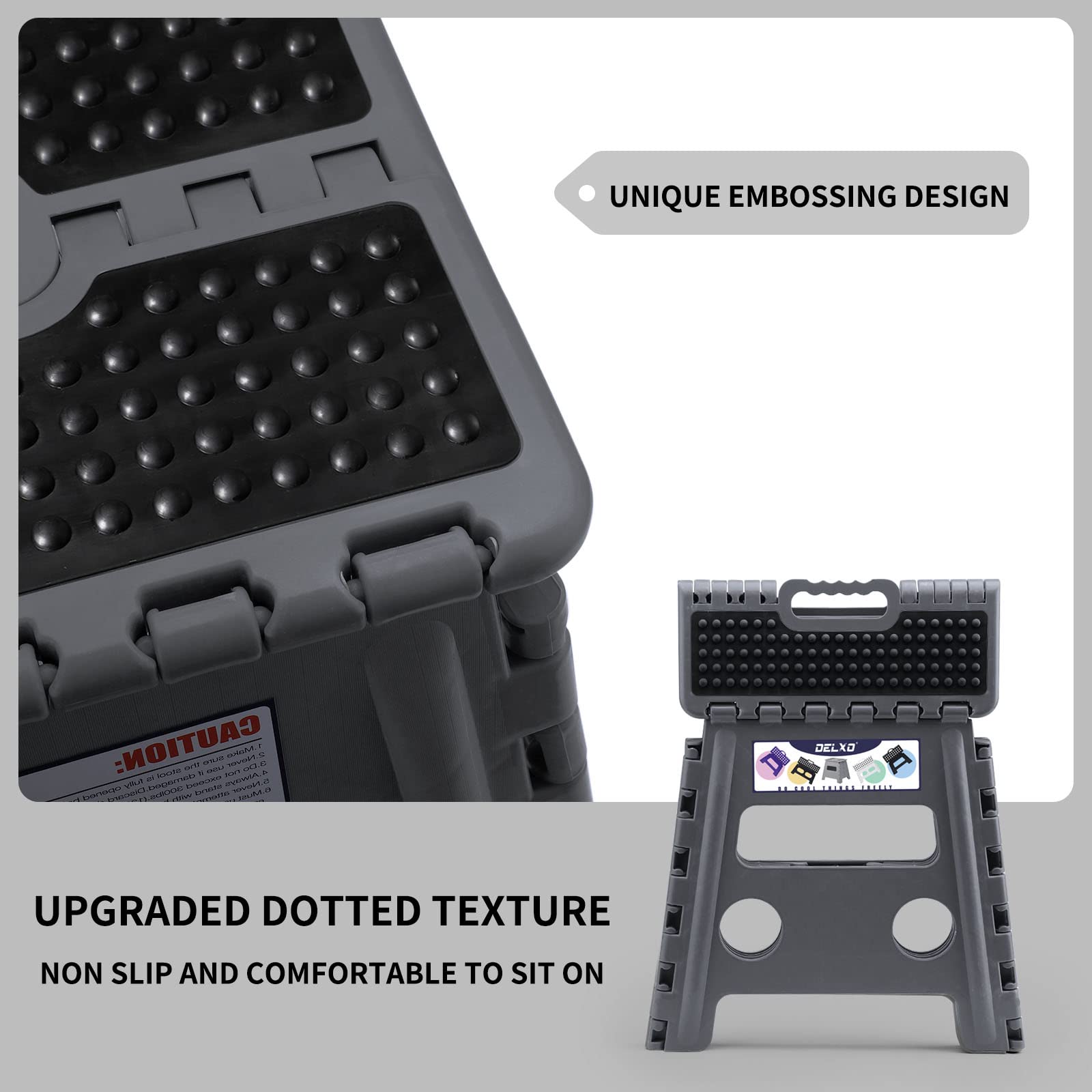 Snapklik.com : Delxo Folding Step Stool 13 Inch Height Heavy Duty ...