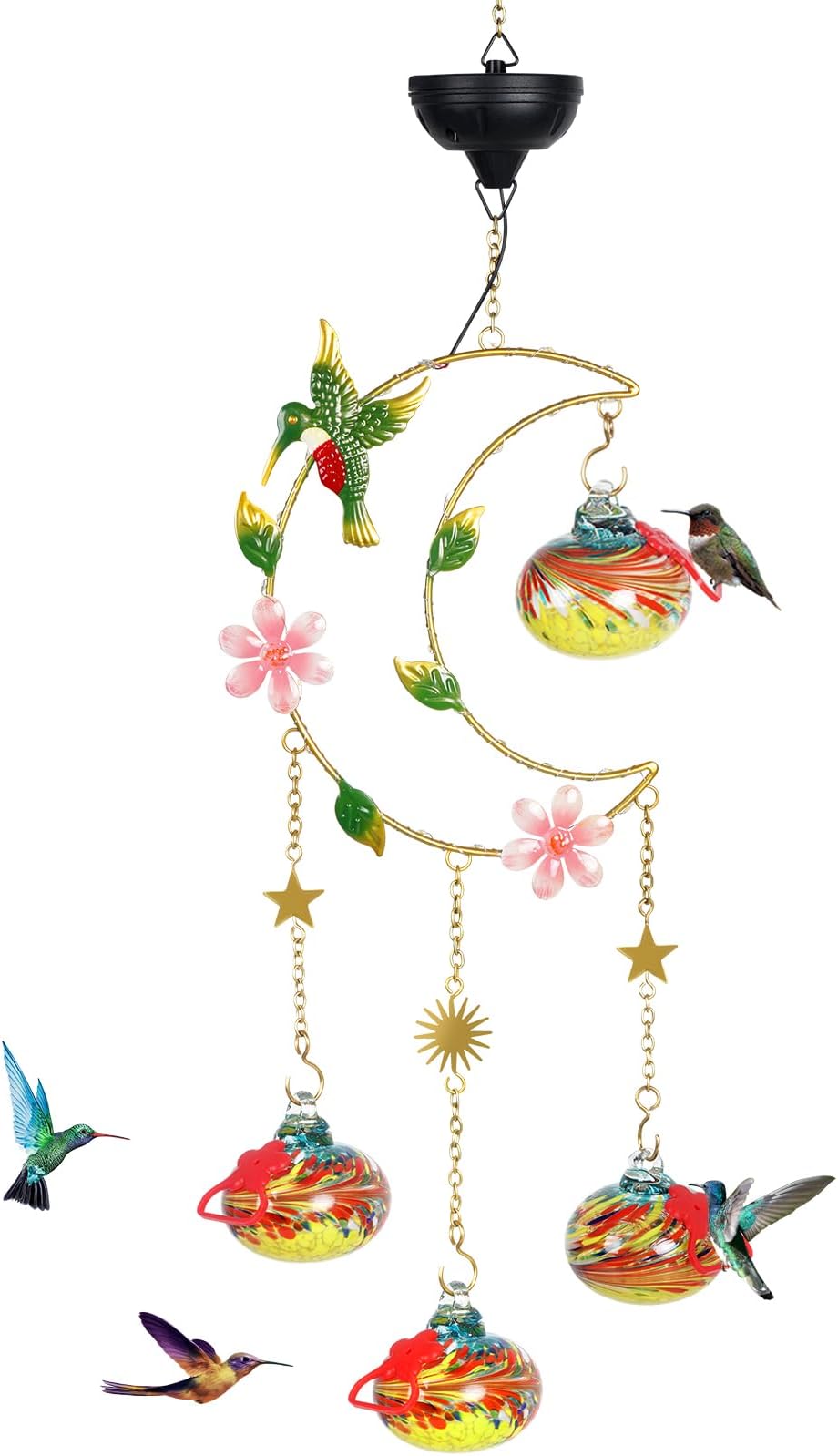 Amazon.com : Hummingbird Feeder for Outdoor with Hummingbird Bath, 13 ...