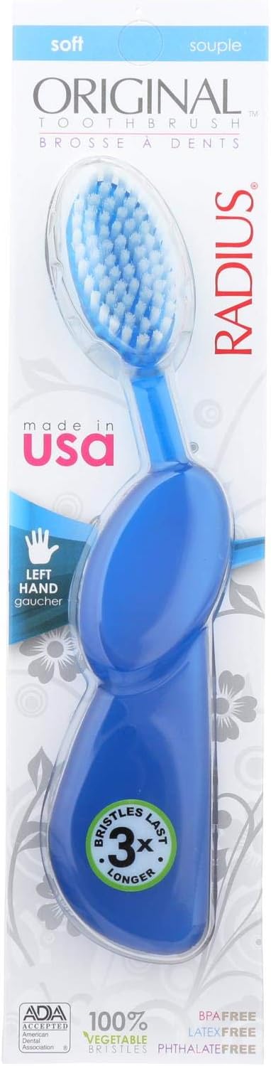 Amazon.com : Radius Toothbrushes Original Toothbrush, Left Handed (Case ...
